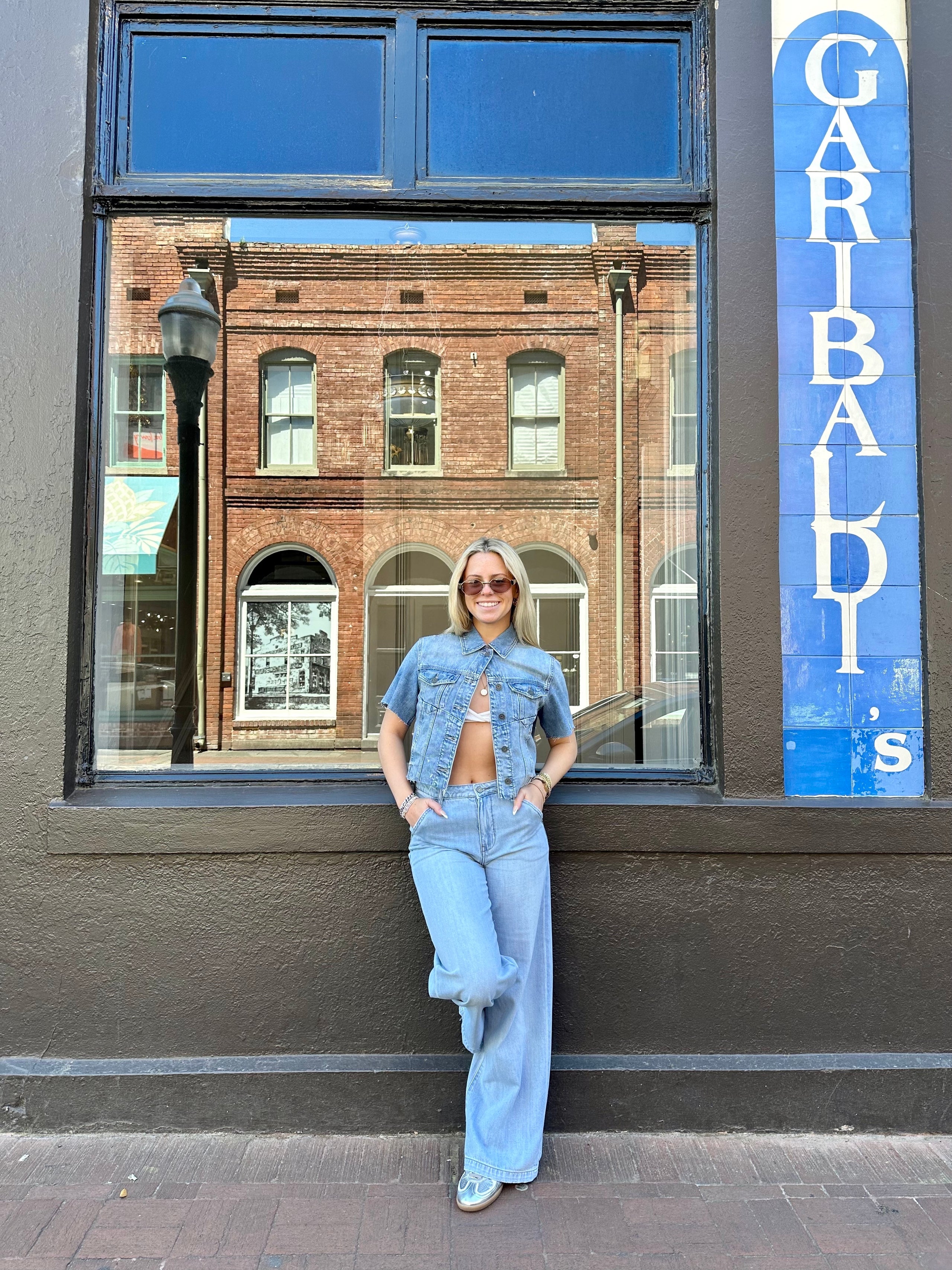 SHORT SLEEVE CROP JACKET | Morgan Rae Boutique